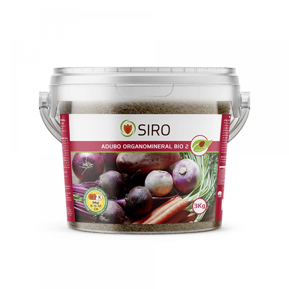 Adubo Organomineral NPK6-5-12 Bio 3 KG SIRO