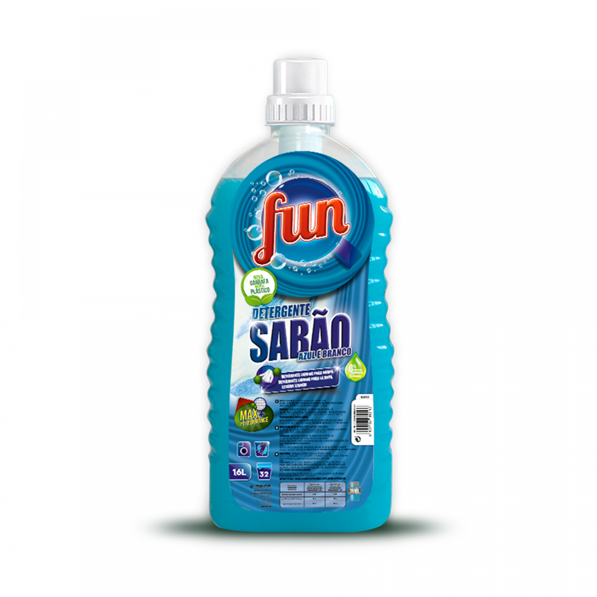 Detergente Líquido Roupa Sabão Azul 32 Doses FUN