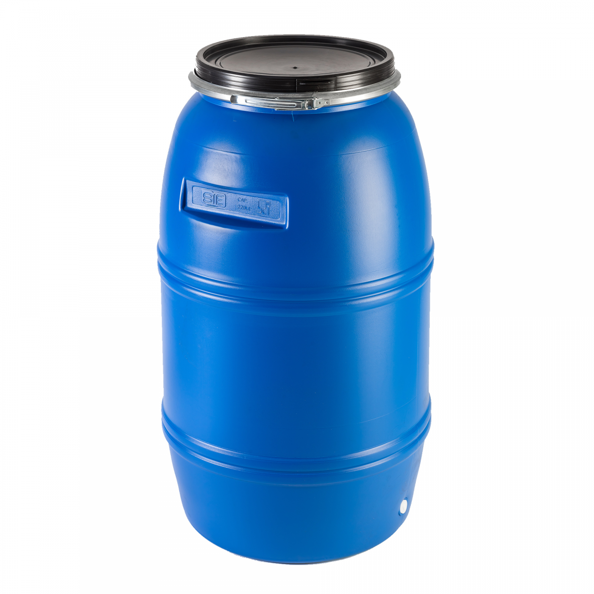Barrica Azul Tampa De Cinta Com Cavidade 220 L